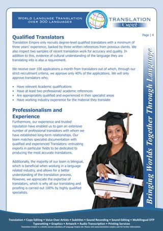 Translation Empire Portfolio | PDF