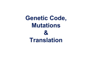 Translation Genetic code & Mutations.pdf