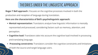 TRANSLATION (approaches in translation). | PDF