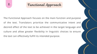 TRANSLATION (approaches in translation). | PDF