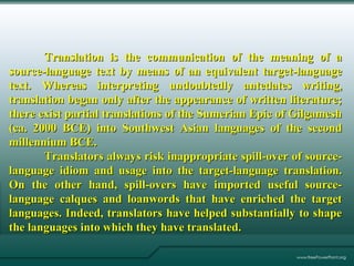 Translation history | PPT