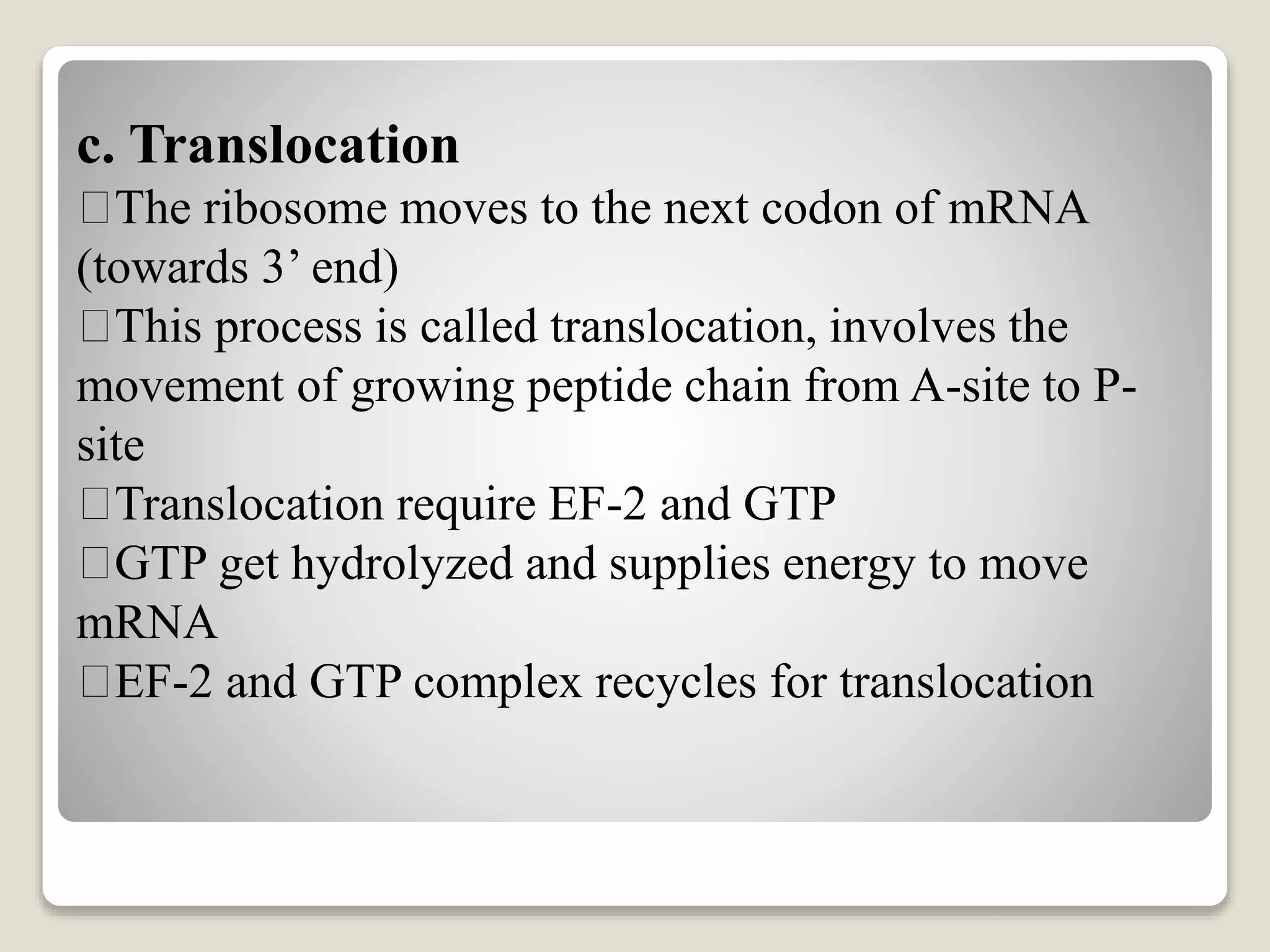 Translation in eukaryotes | PPT