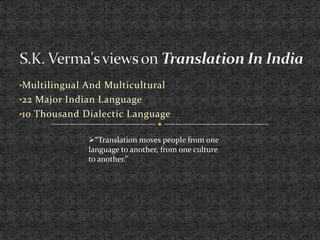 Translation in india | PPTX