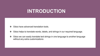 Translation in Odoo 14 | PPT