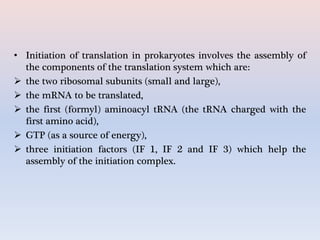 Translation in prokaryotes | PPTX