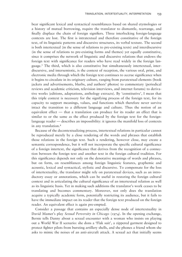 Translation, intertextuality,interpretation | PDF