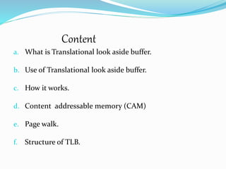 Translation lookaside buffer | PPTX
