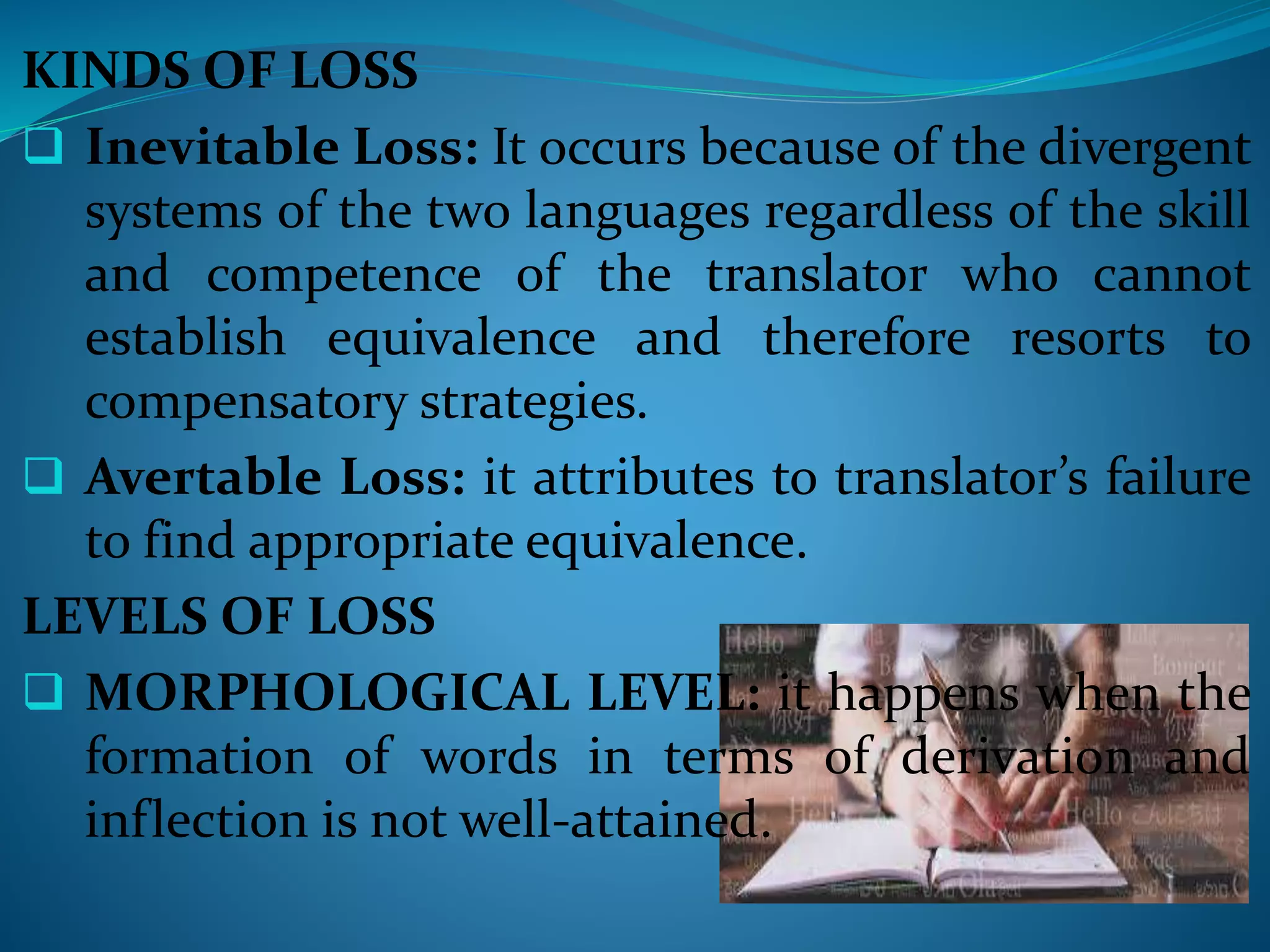 Translation loss and gain | PPTX