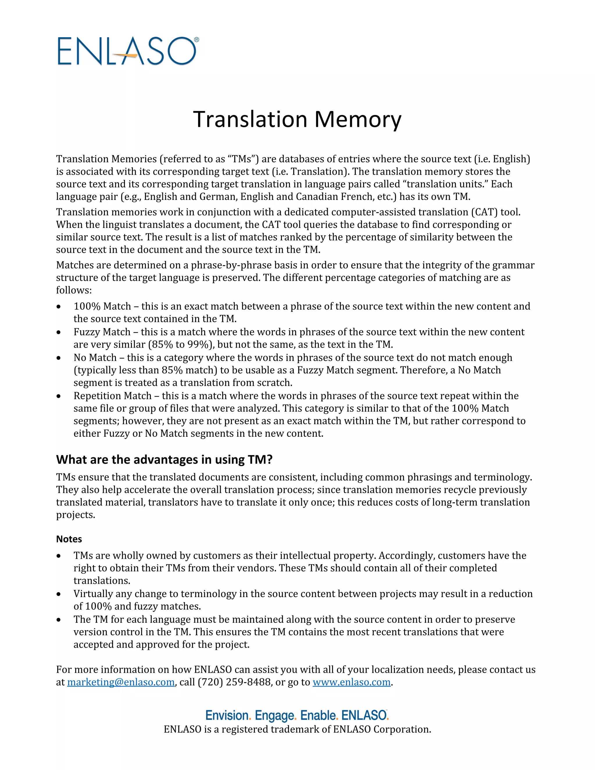 Translation memory | PDF