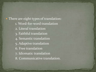 Translation methods | PPTX