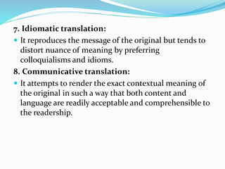 Translation methods | PPTX