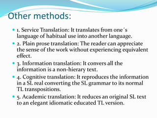 Translation methods | PPTX