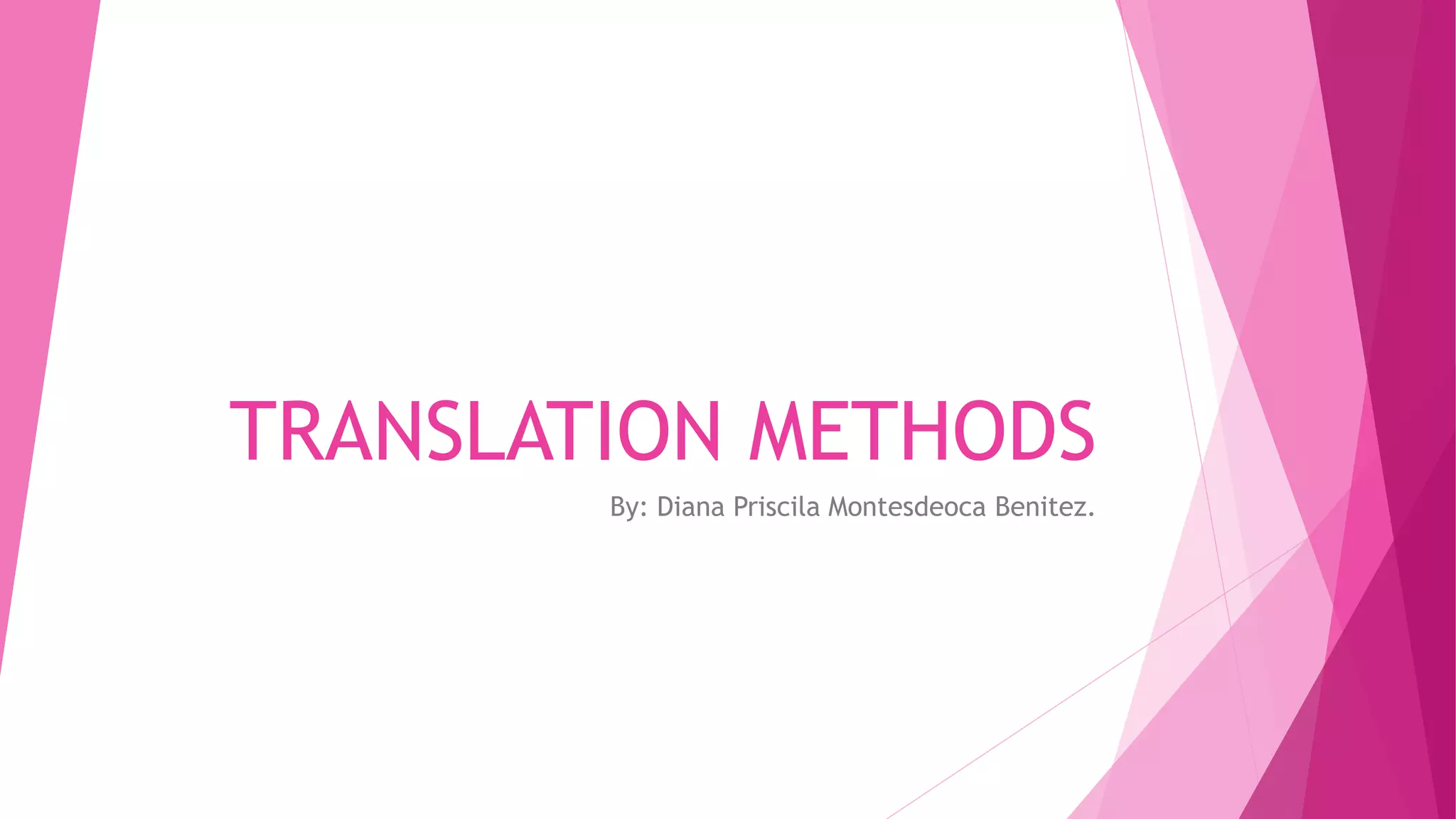 Translation methods | PPT