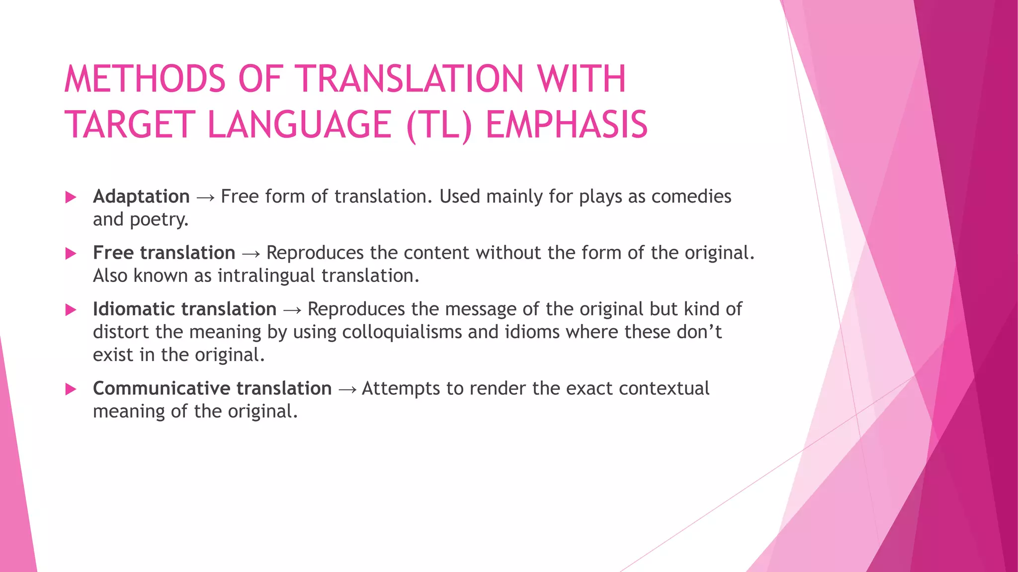 Translation methods | PPTX