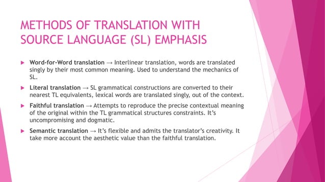 Translation methods | PPT