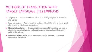 Translation methods | PPTX