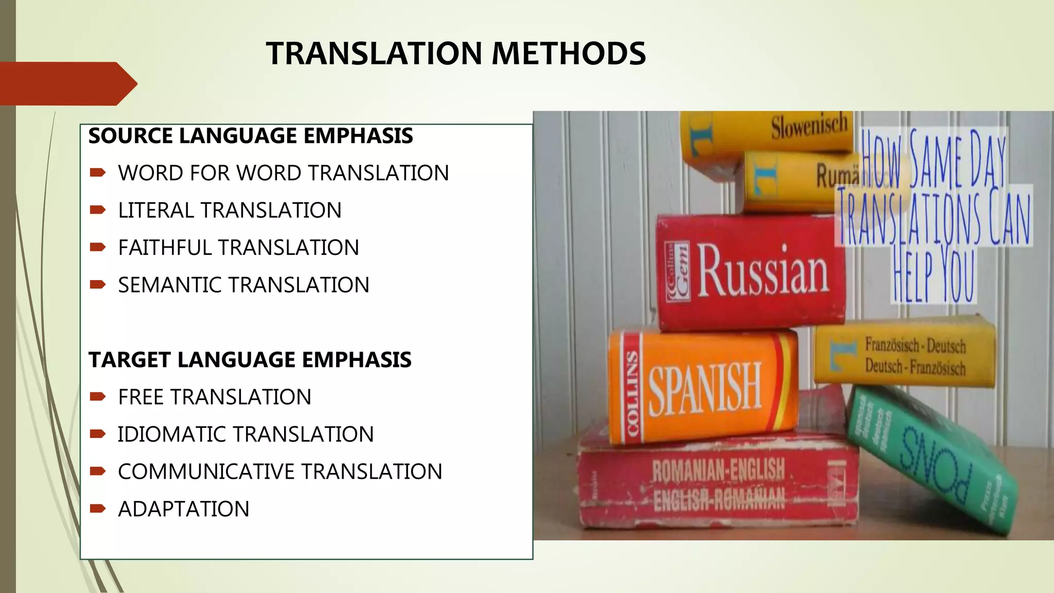 Translation methods | PPTX