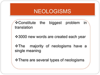 Translation of neologisms | PPT