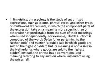 Translation of phraseology | PPT