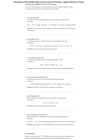 Translation of the Golden Ratio into the rules of Thinking - Logical Inference. 6 Laws.pdf