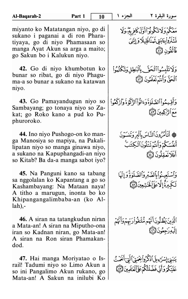 Translation of the meaning of the holy quran in filipino | PDF