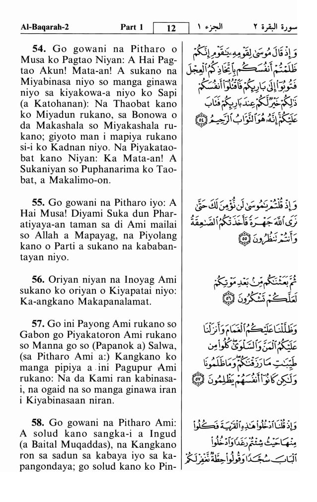 Translation of the meaning of the holy quran in filipino | PDF