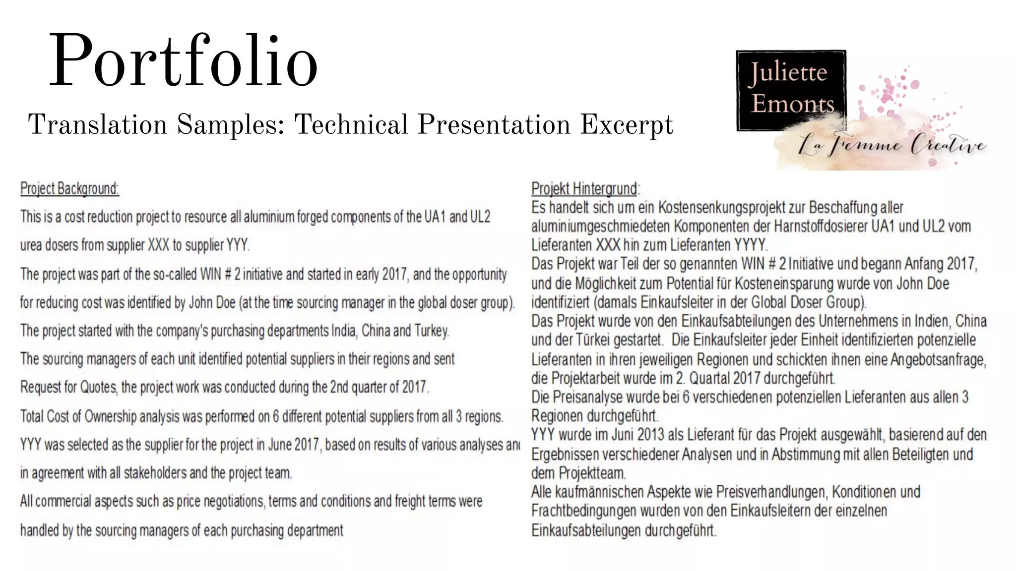 Translation Portfolio | PDF
