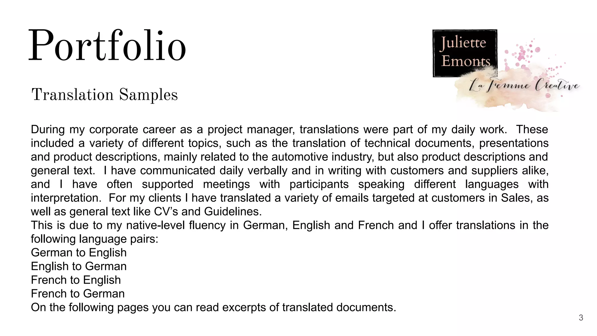 Translation Portfolio | PDF