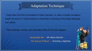 Translation Methods & Techniques | PPTX