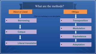Translation Methods & Techniques | PPTX