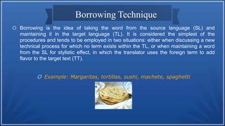 Translation Methods & Techniques | PPTX