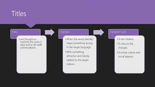 Translation problems and solutions | PPTX