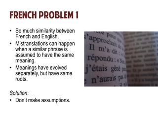 Translation Problems with 4 Different Languages | PPT
