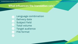 Translation Rates & Prices | PPTX