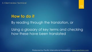 The 3 types of translation review – and when to use them | PPT
