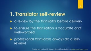 The 3 types of translation review – and when to use them | PDF