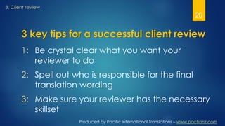 The 3 types of translation review – and when to use them | PPT