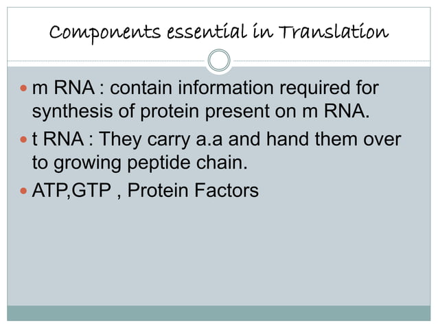 Translation (genetics) | PPT