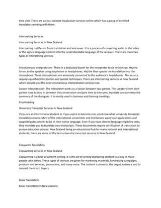 Translation services in new zealand | PDF