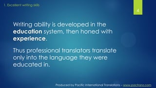4 key translation skills professional translators must have | PDF