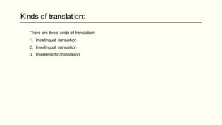 translation skills ( types of translation) | PPTX
