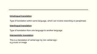 translation skills ( types of translation) | PPTX