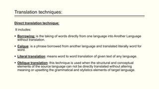 translation skills ( types of translation) | PPTX