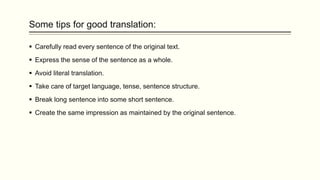 translation skills ( types of translation) | PPTX