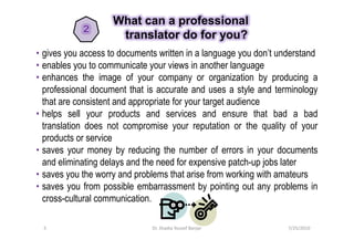 Translation Skills, by Dr. Shadia Y, Banjar | PPT