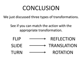 Translations, rotations, reflections, and dilations | PPTX