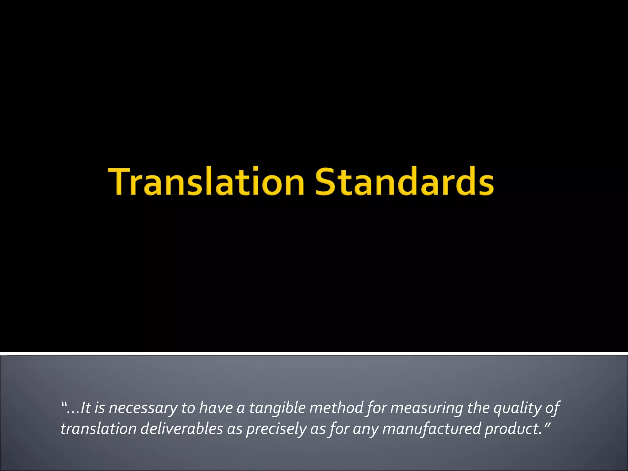 Translation standards | PPT