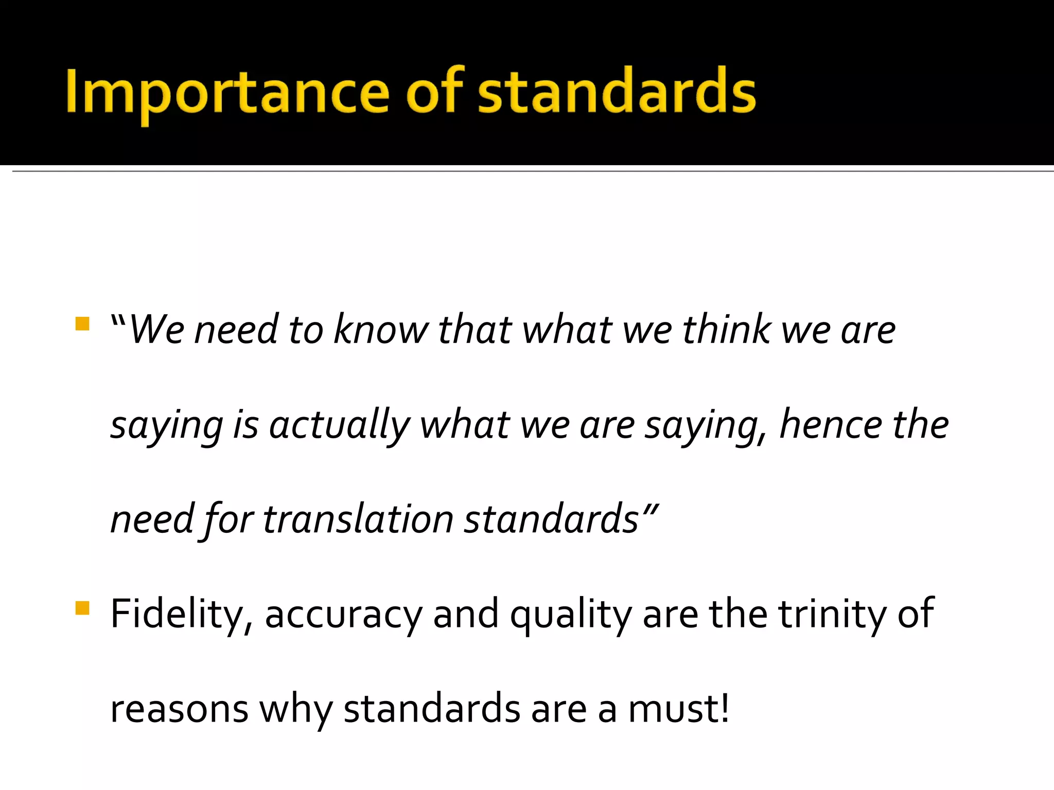 Translation standards | PPT