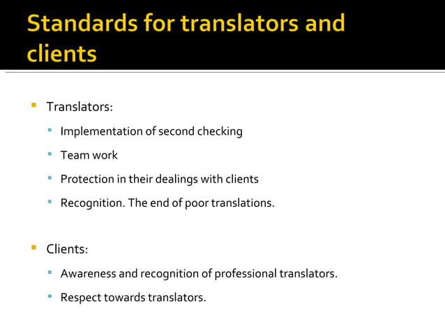 Translation standards | PPT