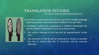 Translation studies | PPTX